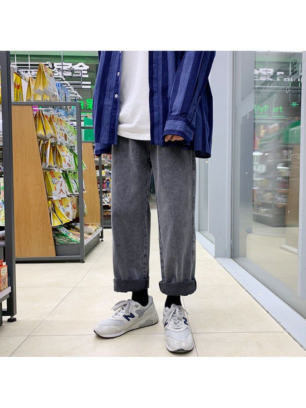 New Hong Kong Style washed jeans in spring of