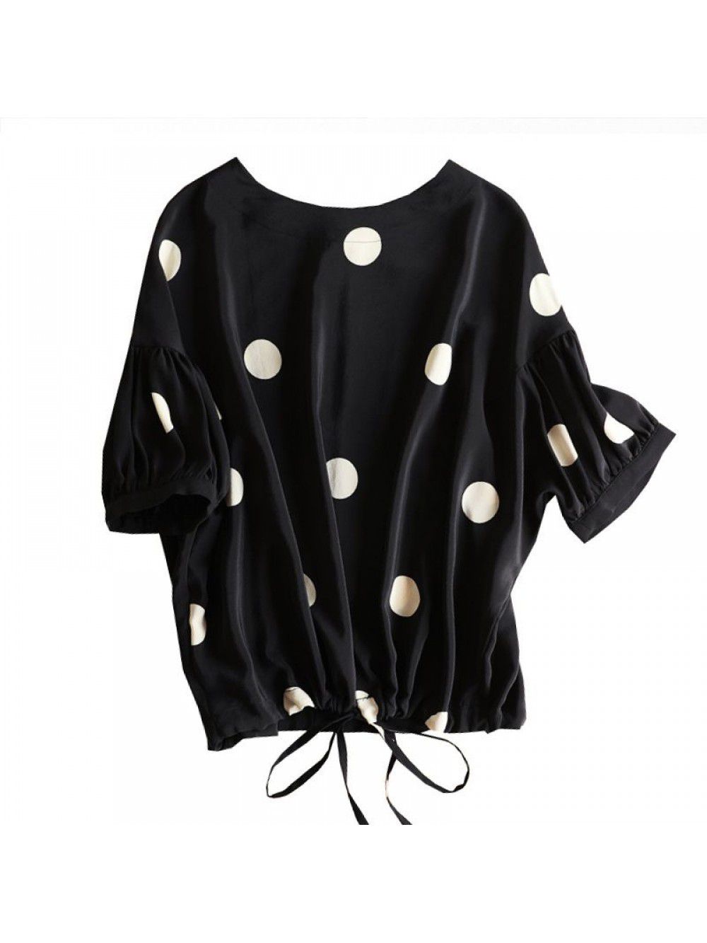 Poldian silk shirt women's European fashion station foreign style small ...